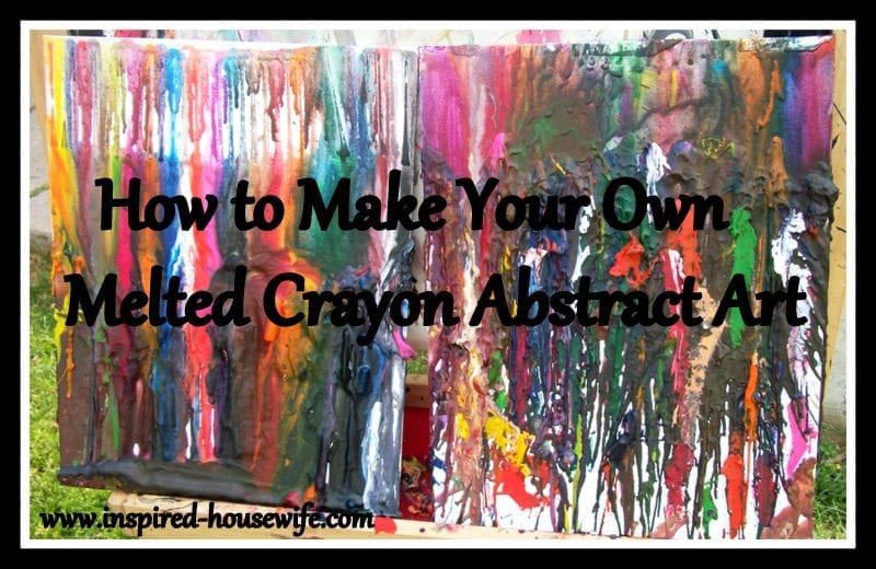 Melted Crayons Abstract Art Craft